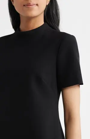 Eliza J Stretch Mock Neck Dress