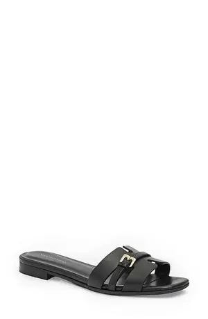 Bruno Magli Farra Slide Sandal - Black Leather
