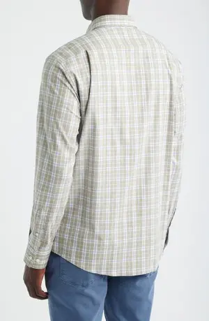 Johnnie-o Fullington Plaid Performance Twill Button-down Shirt