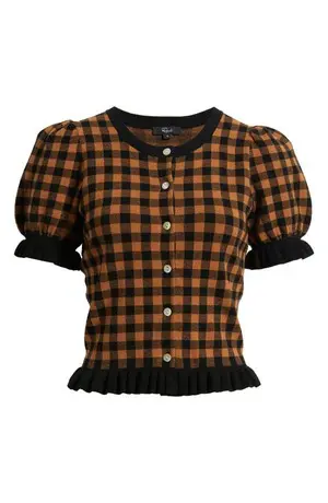 Rails Lora Gingham Short Sleeve Cardigan