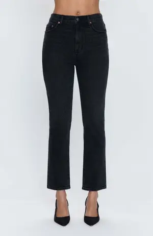 PISTOLA Bri High Waist Ankle Straight Leg Jeans - Overcast