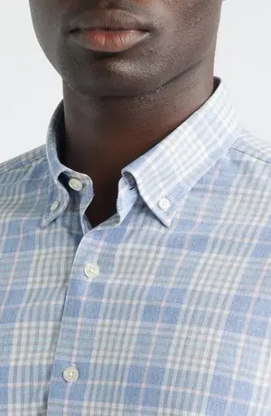 Johnnie-o Mosley Plaid Performance Twill Button-down Shirt