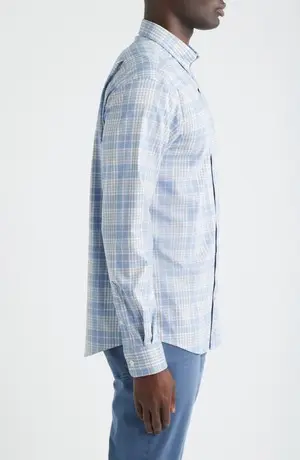Johnnie-o Mosley Plaid Performance Twill Button-down Shirt