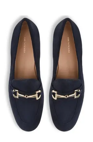 Bruno Magli Lumera Suede Bit Loafers - Navy Suede