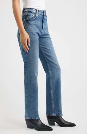 Rails Crystal Detail High Waist Jeans