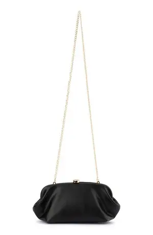 OLGA BERG Josefina Framed Clutch With Chain Strap - Black