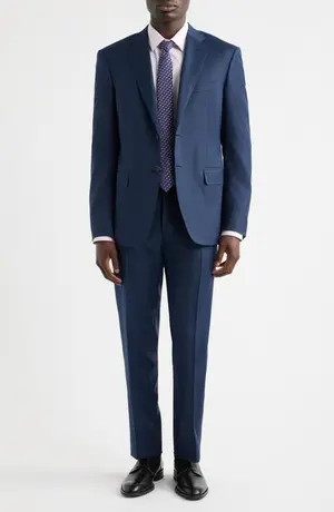 Canali Siena Regular Fit Wool Suit - Navy