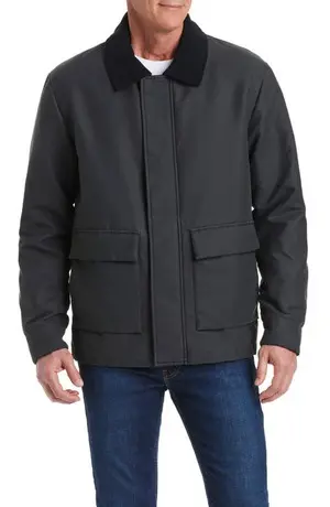 Vince Camuto Waxed Barn Jacket Black