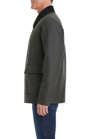 Vince Camuto Waxed Barn Jacket - Dark Olive