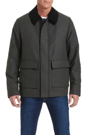Vince Camuto Waxed Barn Jacket - Dark Olive