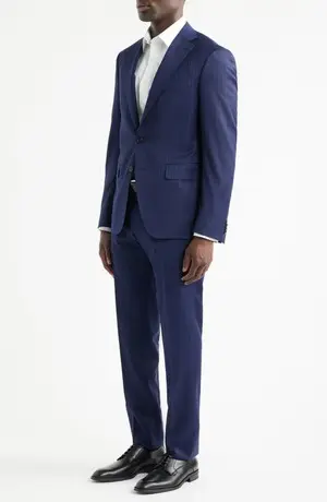 Canali Capri Trim Fit Pinstripe Wool Suit