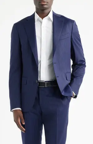 Canali Capri Trim Fit Pinstripe Wool Suit