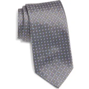 Canali Geometric Silk Tie - Brown