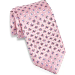 Canali Medallion Silk Tie - Pink