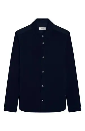 Bugatchi Soft Touch Knit Shirt Jacket - Navy