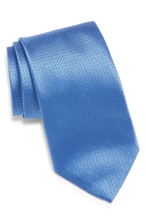 Canali Texture Silk Tie - Light Blue