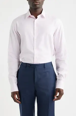 Canali Regular Fit Dress Shirt - Pink