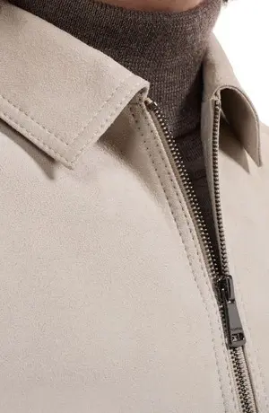 Bugatchi Suede Bomber Jacket