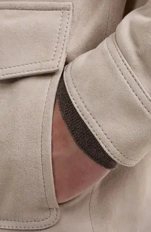 Bugatchi Suede Bomber Jacket