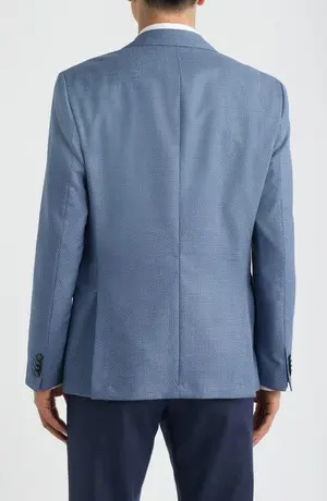 BOSS Hutson Slim Fit Textured Virgin Wool Sport Coat