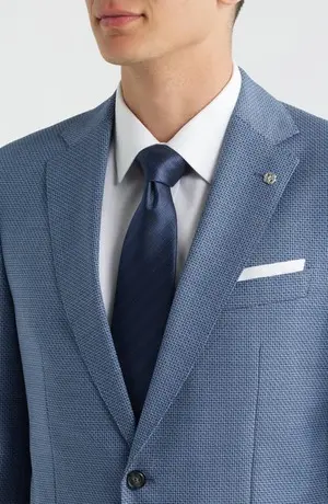BOSS Hutson Slim Fit Textured Virgin Wool Sport Coat