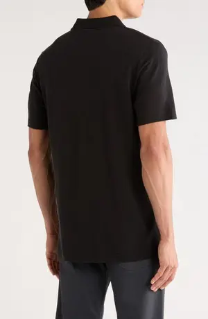 Nn07 Almer 3562 Organic Cotton Blend Polo - Black