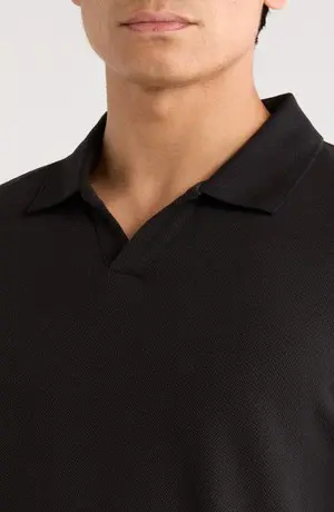 Nn07 Almer 3562 Organic Cotton Blend Polo - Black