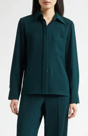 Vince Long Sleeve Button-up Shirt - Juniper