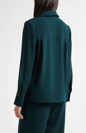 Vince Long Sleeve Button-up Shirt - Juniper