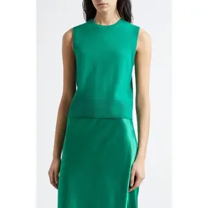 Vince Wool Blend Crewneck Shell Emerald
