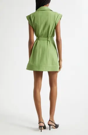 Cinq À Sept Milo Stretch Button Front Minidress