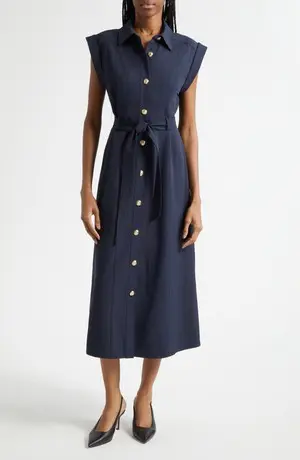 Cinq À Sept Milo Stretch Midi Shirtdress