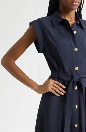 Cinq À Sept Milo Stretch Midi Shirtdress