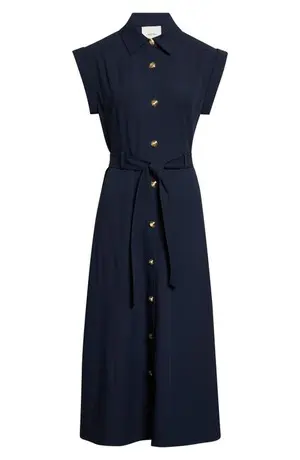 Cinq À Sept Milo Stretch Midi Shirtdress