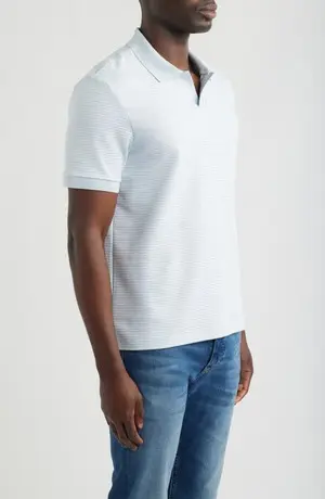BOSS Pye Johnny Collar Polo - Navy Blue