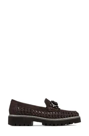 DONALD PLINER Hansine Lug Sole Bit Loafer - Dark Brown