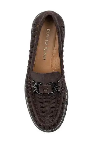 DONALD PLINER Hansine Lug Sole Bit Loafer - Dark Brown