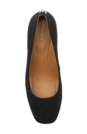 DONALD PLINER Flared Block Heel Pump - Black