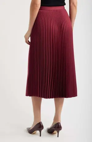 BOSS Vaklimt Pleated Midi Skirt
