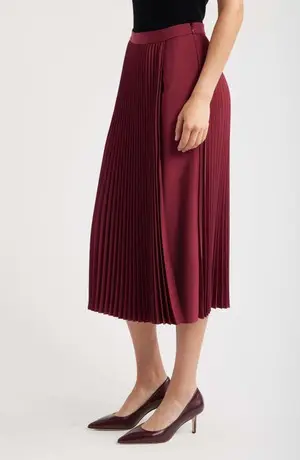 BOSS Vaklimt Pleated Midi Skirt