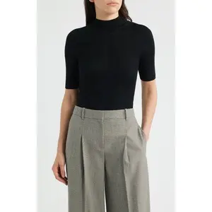 BOSS Faleri Virgin Wool Rib Sweater - Black