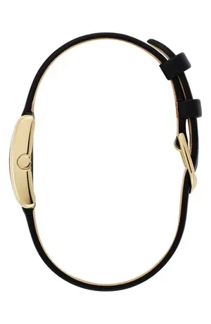 OLIVIA BURTON Petit Grove Tank Leather Strap Watch
