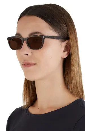Ray-ban Irregular Frame Sunglasses - Havana/dark Brown