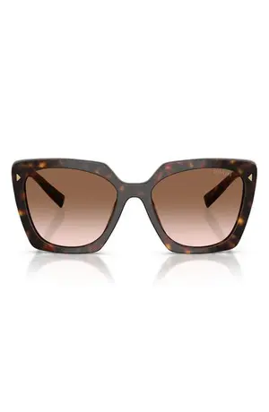 Prada 54mm Gradient Square Sunglasses - Root Havana/brown Gradient