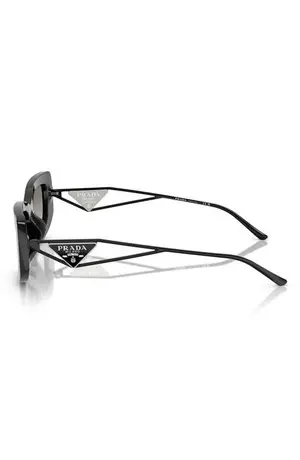 Prada 53mm Gradient Rectangular Sunglasses