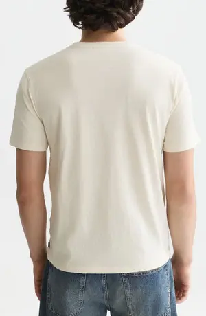 Scotch & Soda Regular Fit Cotton Graphic T-shirt - Eggnog