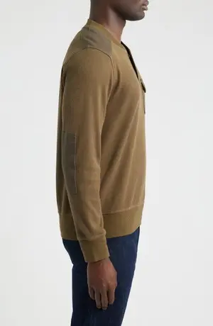 Brooks Brothers Waffle Stitch Stretch Cotton & Wool Henley