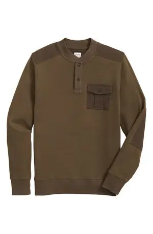 Brooks Brothers Waffle Stitch Stretch Cotton & Wool Henley