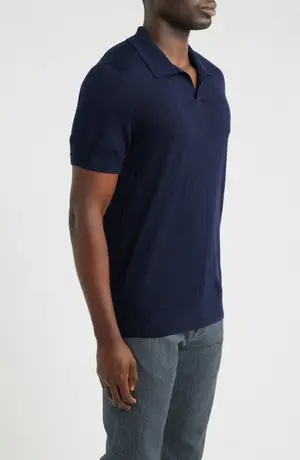 Brooks Brothers Merino Wool Johnny Collar Polo Sweater