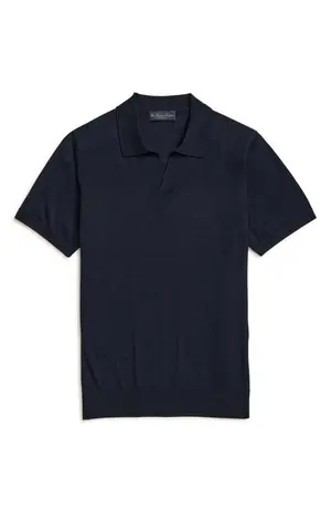 Brooks Brothers Merino Wool Johnny Collar Polo Sweater
